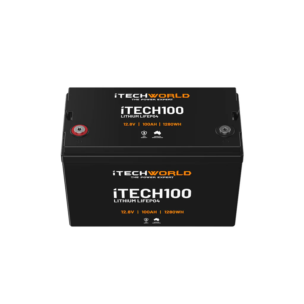 iTechWorld 12V 100Ah Deep Cycle Lithium Battery — Outback SafeTrack