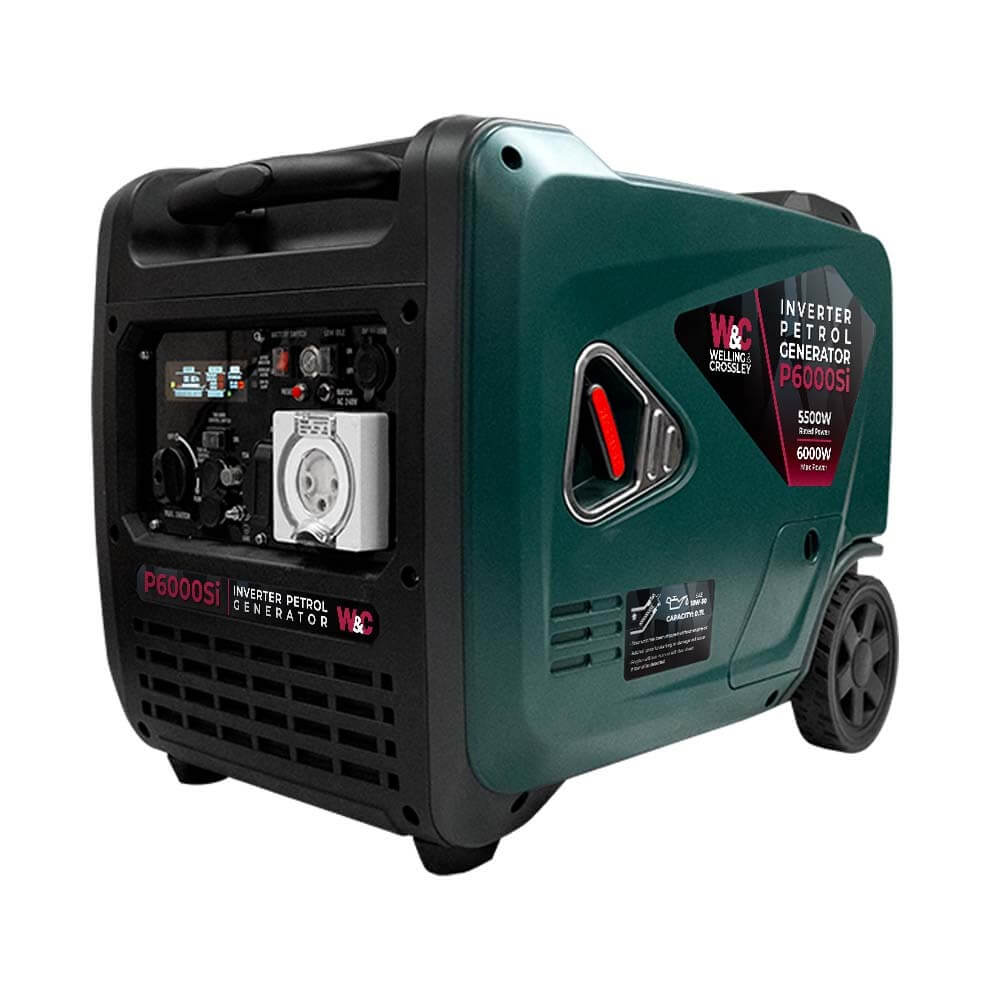 Welling & Crossley 6000W Electric Start Portable Inverter Generator ...