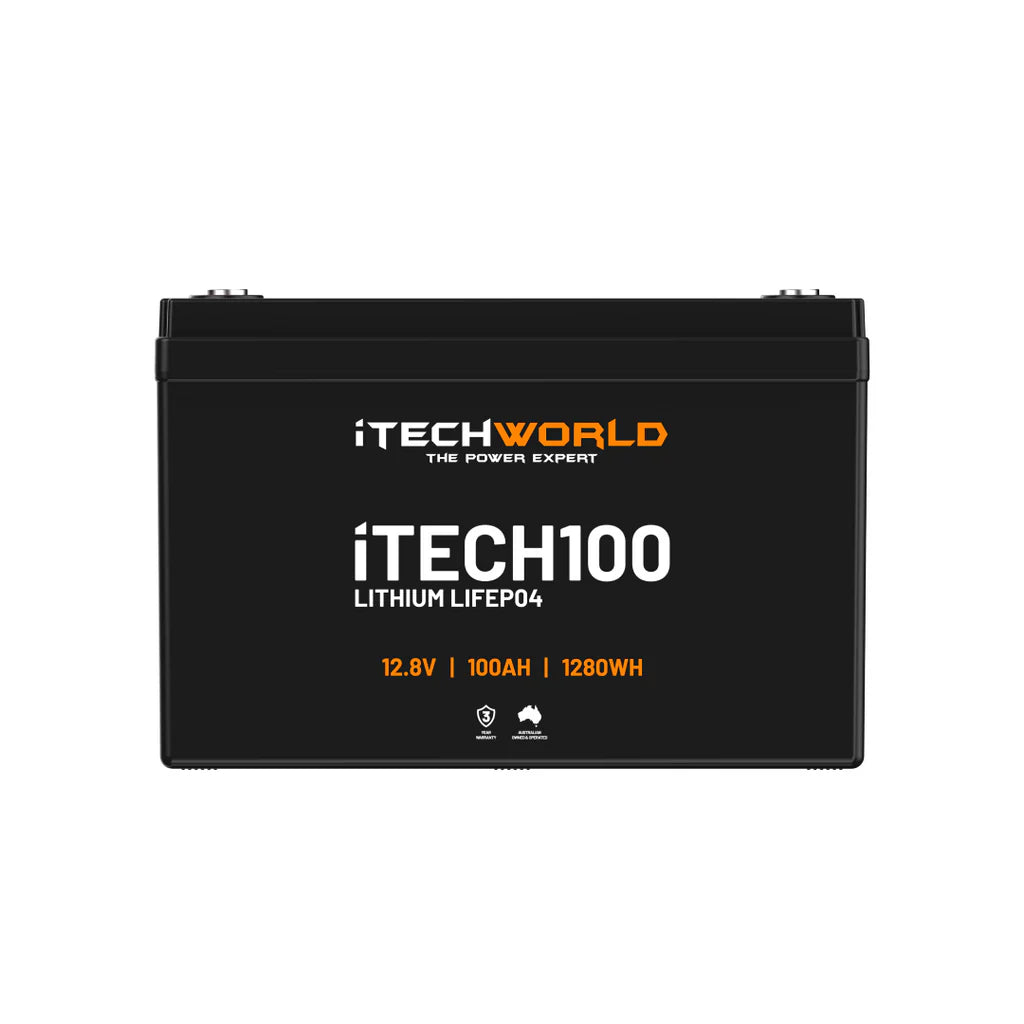 iTechWorld 12V 100Ah Deep Cycle Lithium Battery — Outback SafeTrack