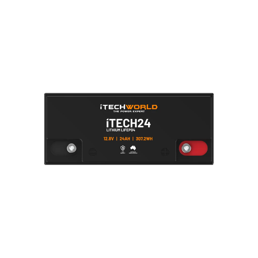 iTechWorld 12V 24Ah Deep Cycle Lithium Battery — Outback SafeTrack